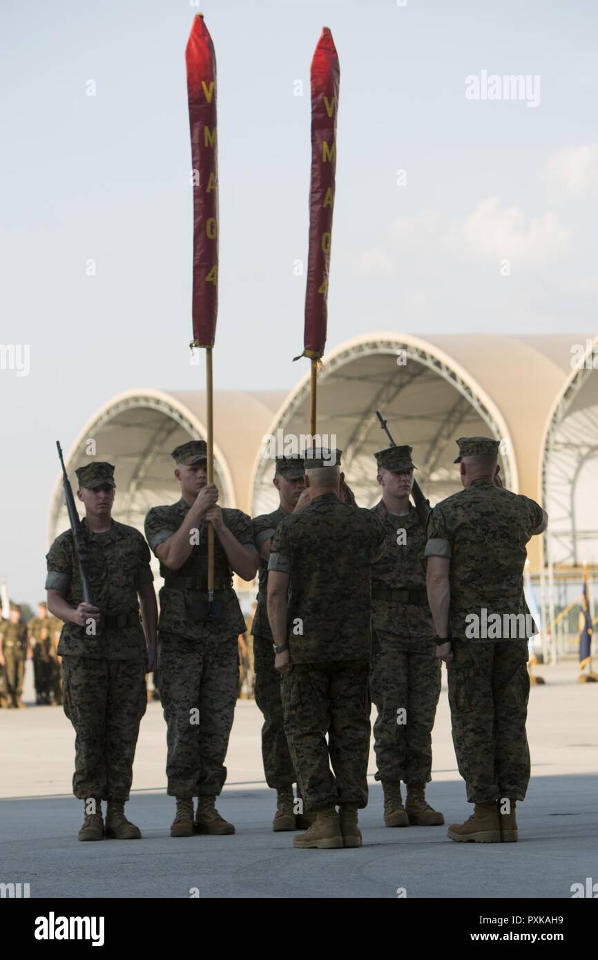 U.S. Marine Corps Sgt. Maj. Alex Narvaez, left, sergeant major of ...