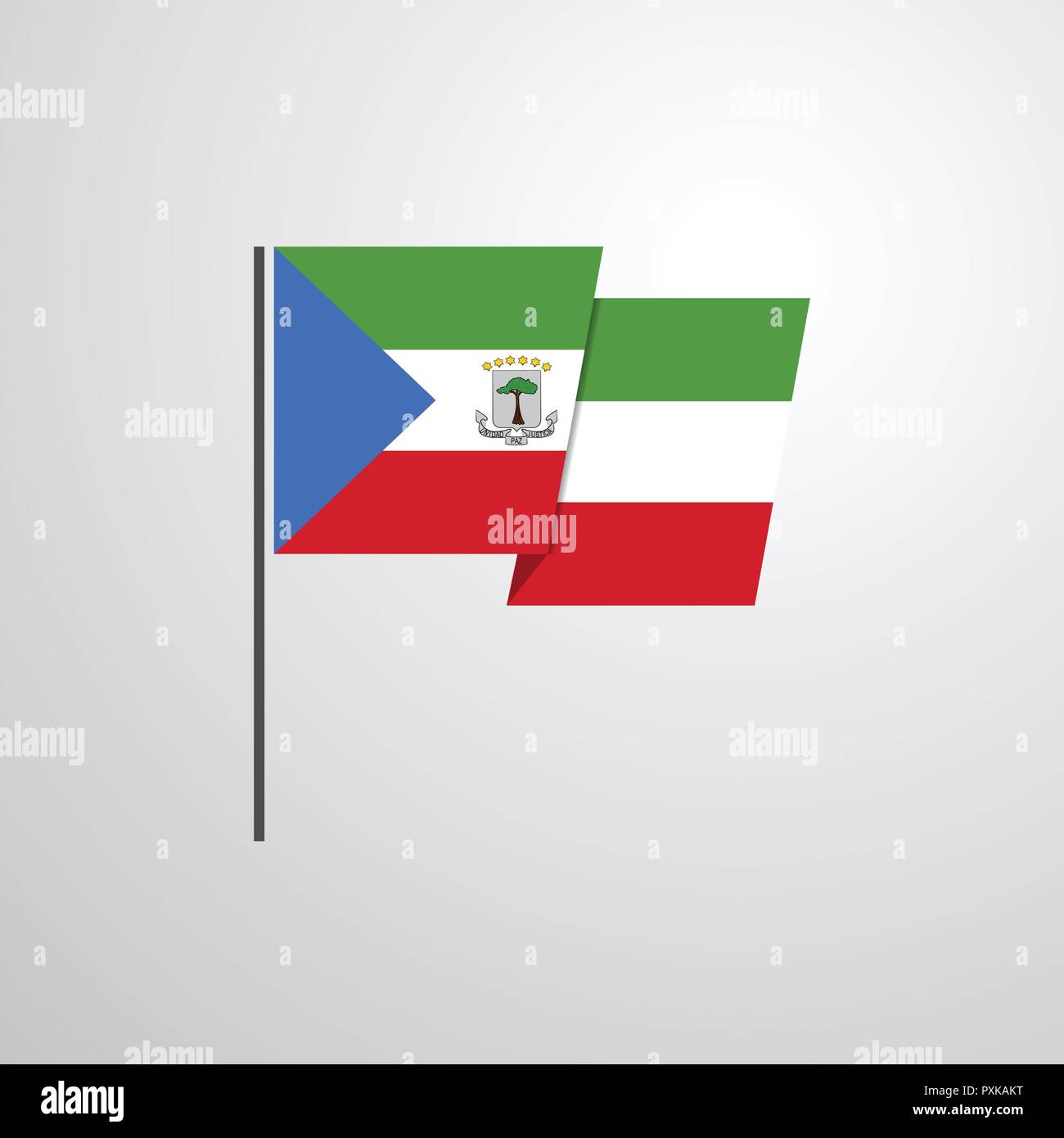 Equatorial Guinea waving Flag design vector Stock Vector Image & Art ...