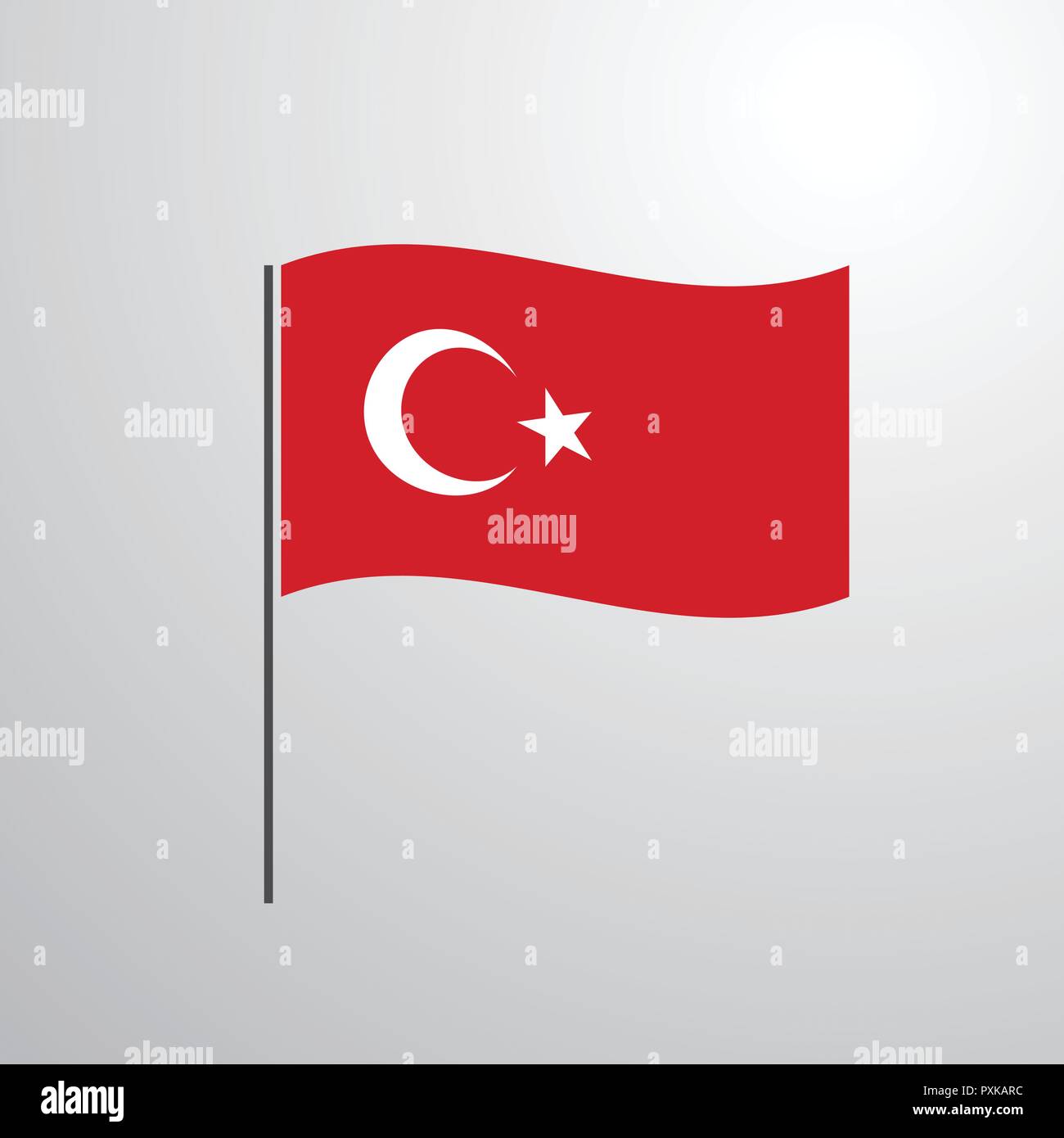 Turkey waving Flag Stock Vector Image & Art - Alamy