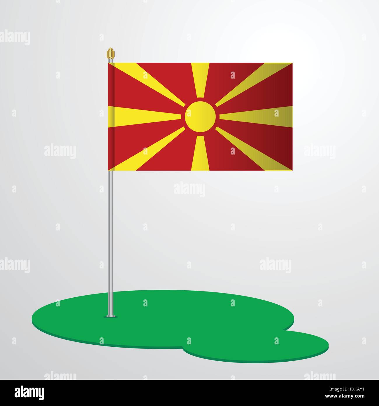 Waving macedonian flag Stock Vector Images - Alamy