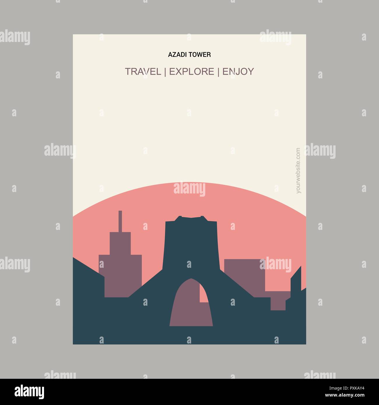 Azadi tower tehran Stock Vector Images - Alamy