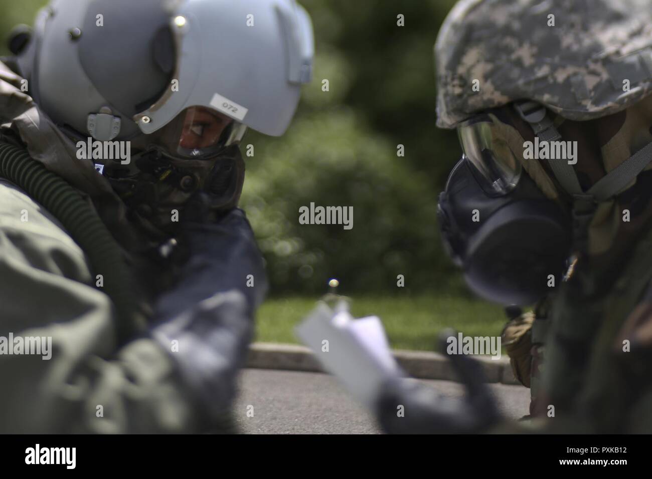 U.S. Air Force Staff Sgt. Stephanie Torres, right, processes Senior ...