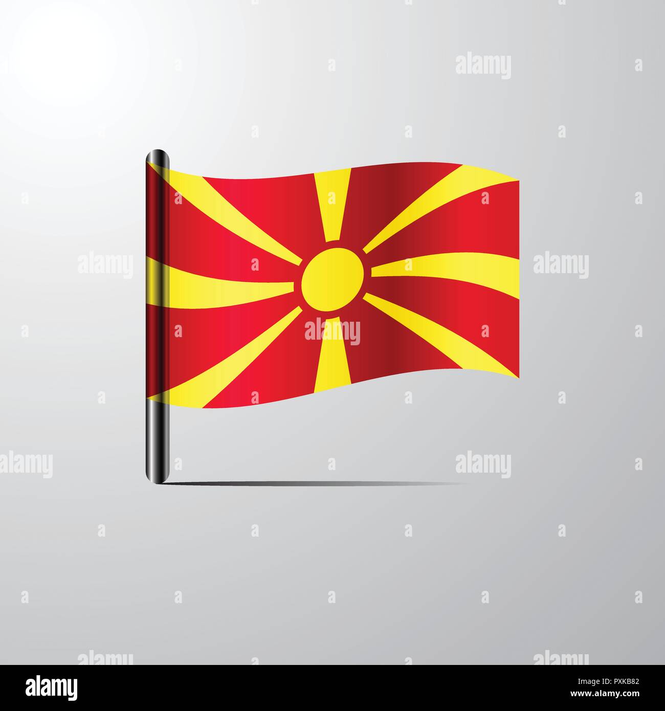 Wavy macedonian flag hi-res stock photography and images - Alamy