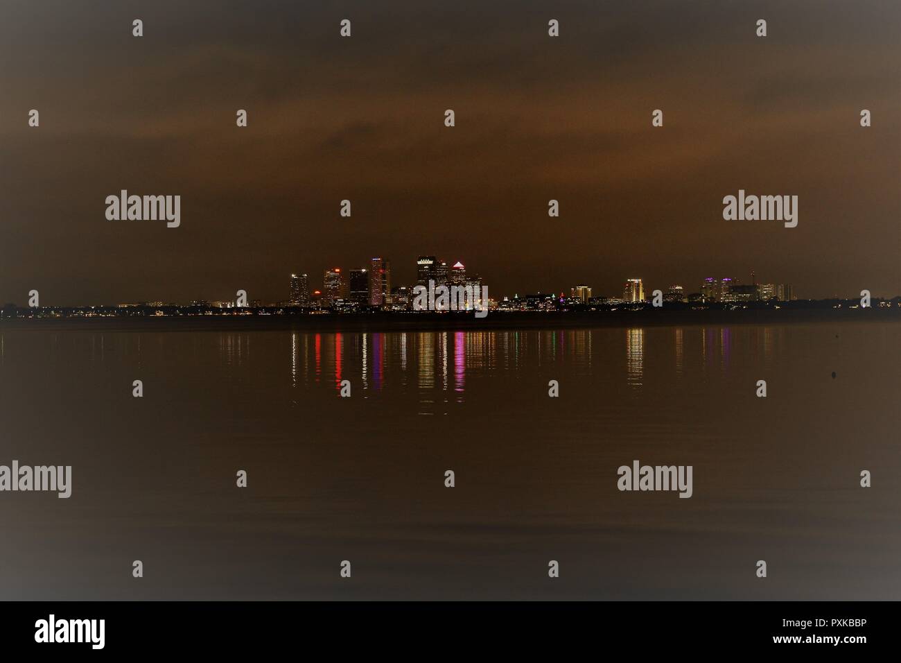 Tampa Bay, Florida Cityscape at night Stock Photo - Alamy