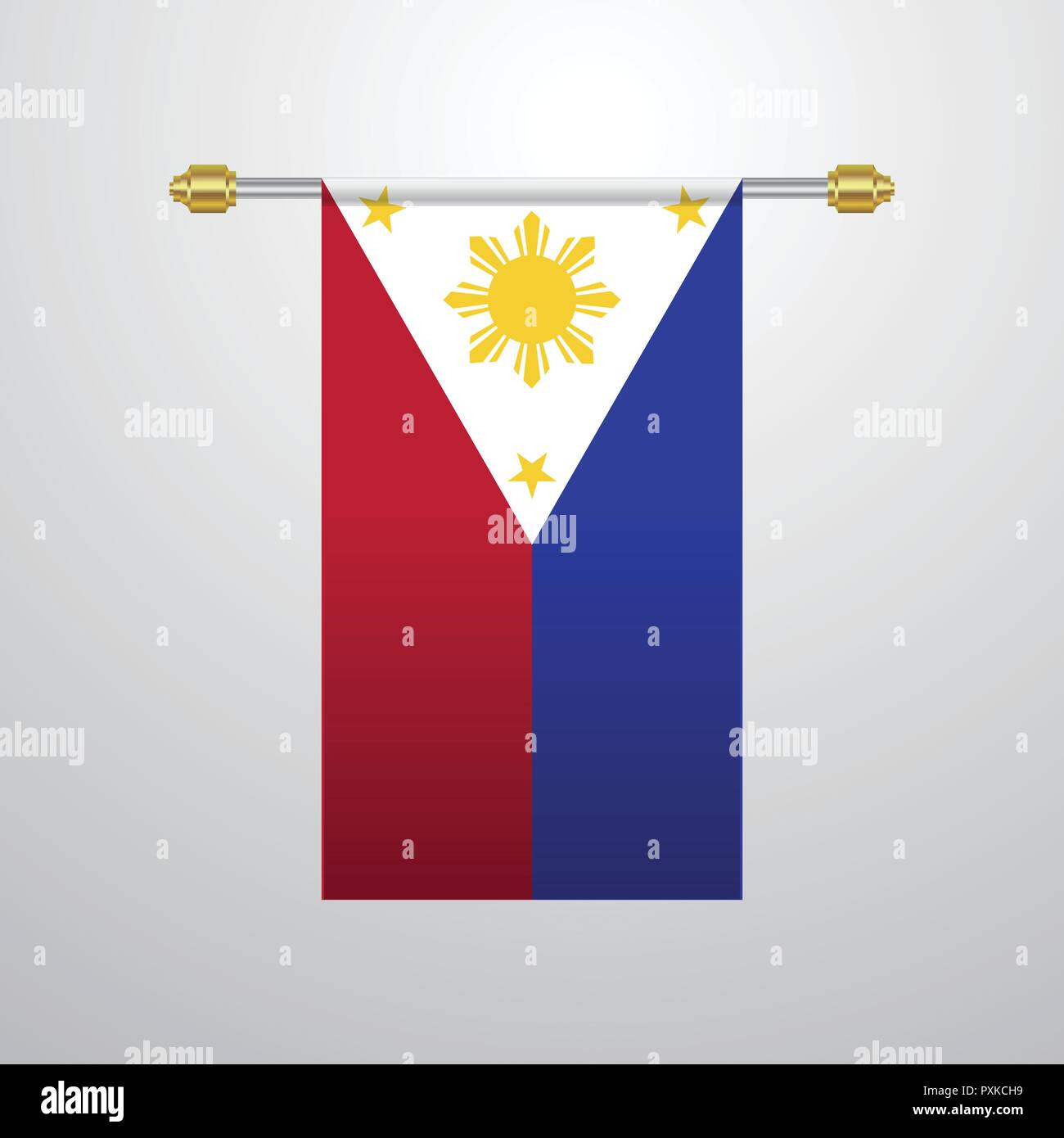 Wavy Flag Of Philippines Stock Vector Images - Alamy