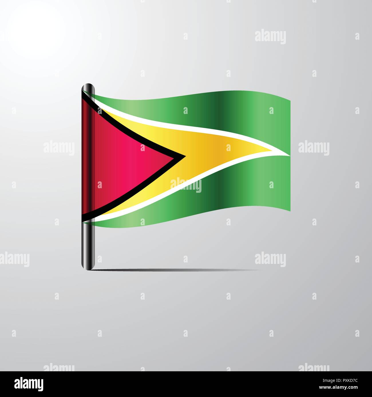 Wavy flag of guyana hi-res stock photography and images - Alamy