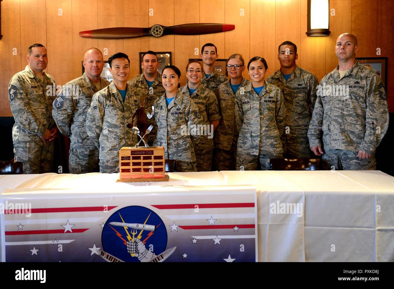 Warrior Chef teams and judges pose for a photo after the Warrior Chef ...
