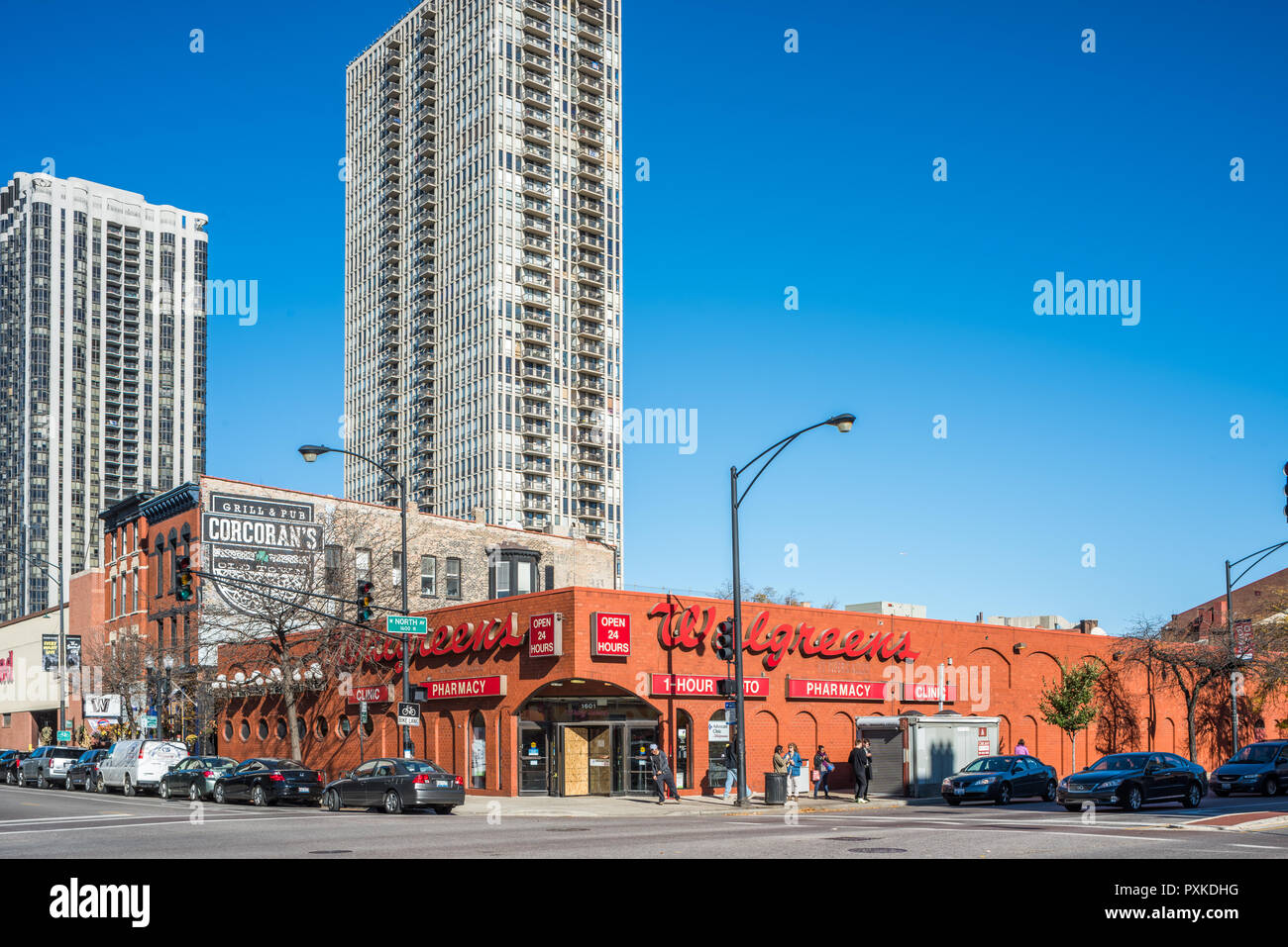 Commercial buildings in the Old Town neighborhood Stock Photo - Alamy