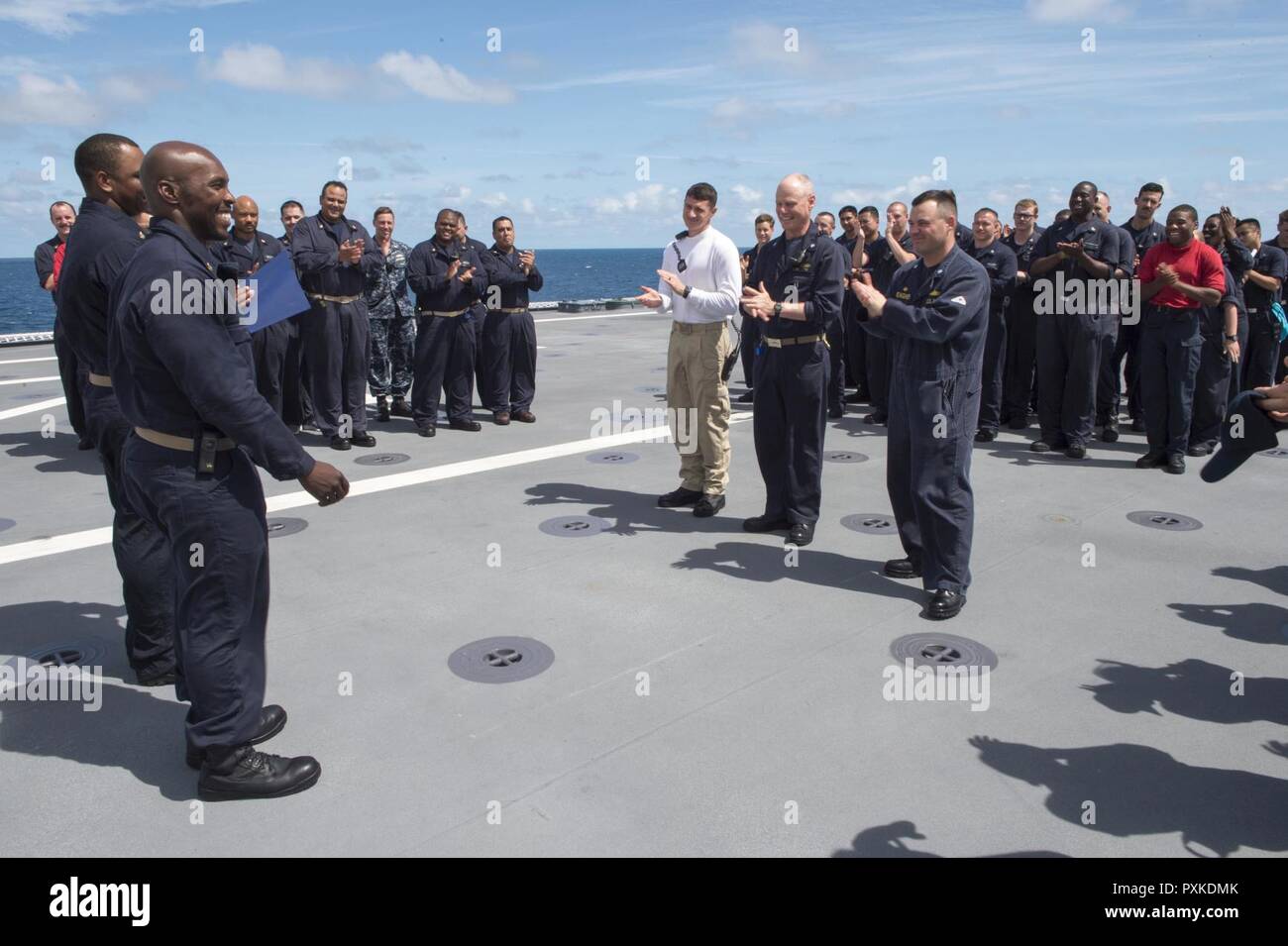 GULF OF THAILAND (June 2, 2017) The crew of littoral combat ship USS ...
