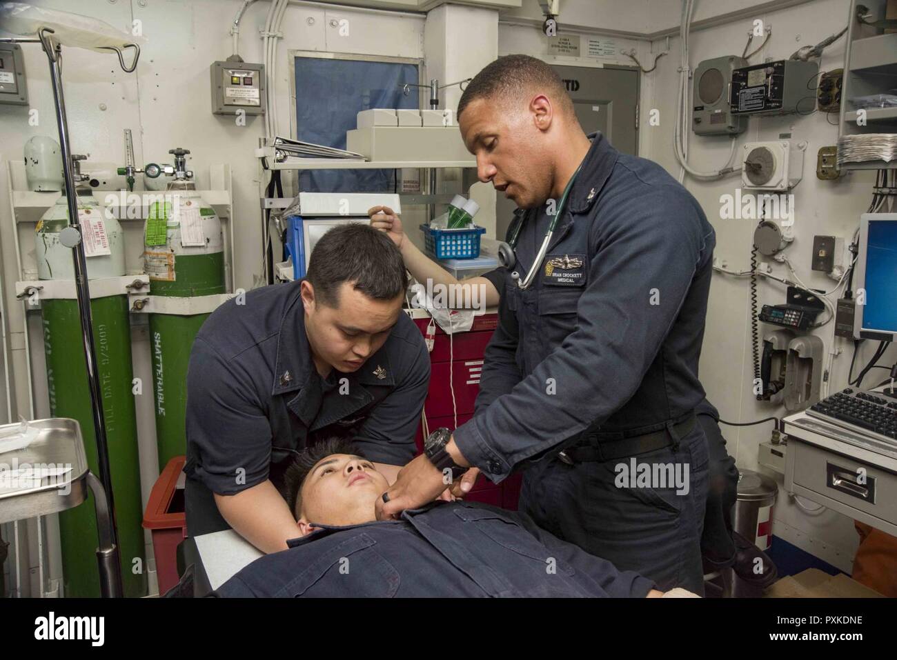 ATLANTIC OCEAN (June 3, 2017) Hospital Corpsman 1st Class Frederick ...