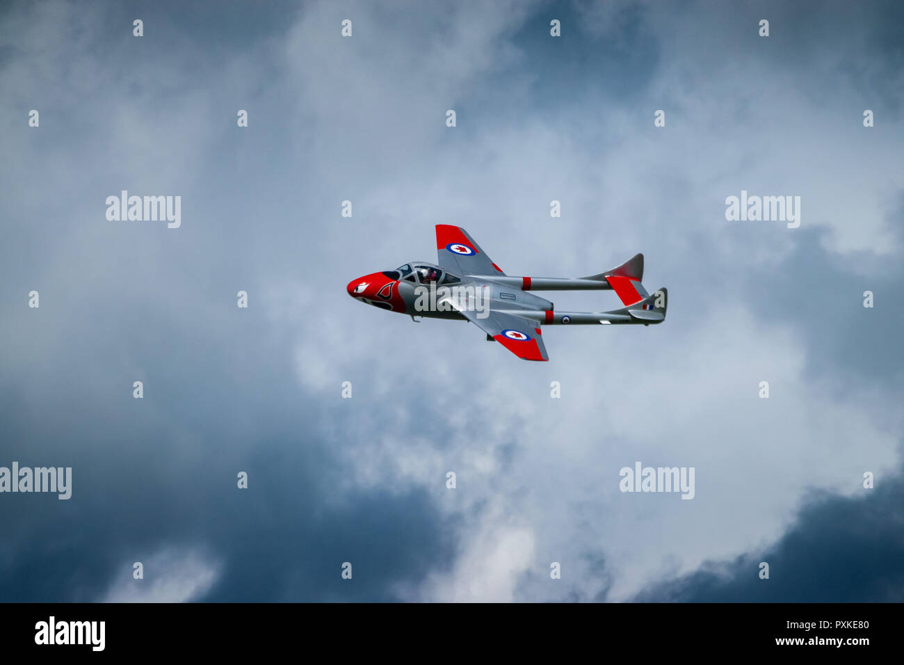 VAMPIRE Mk55 Vintage Plane Stock Photo - Alamy