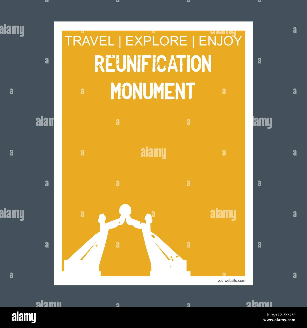 Reunification Monument YaoundÃ©, Cameroon monument landmark brochure ...