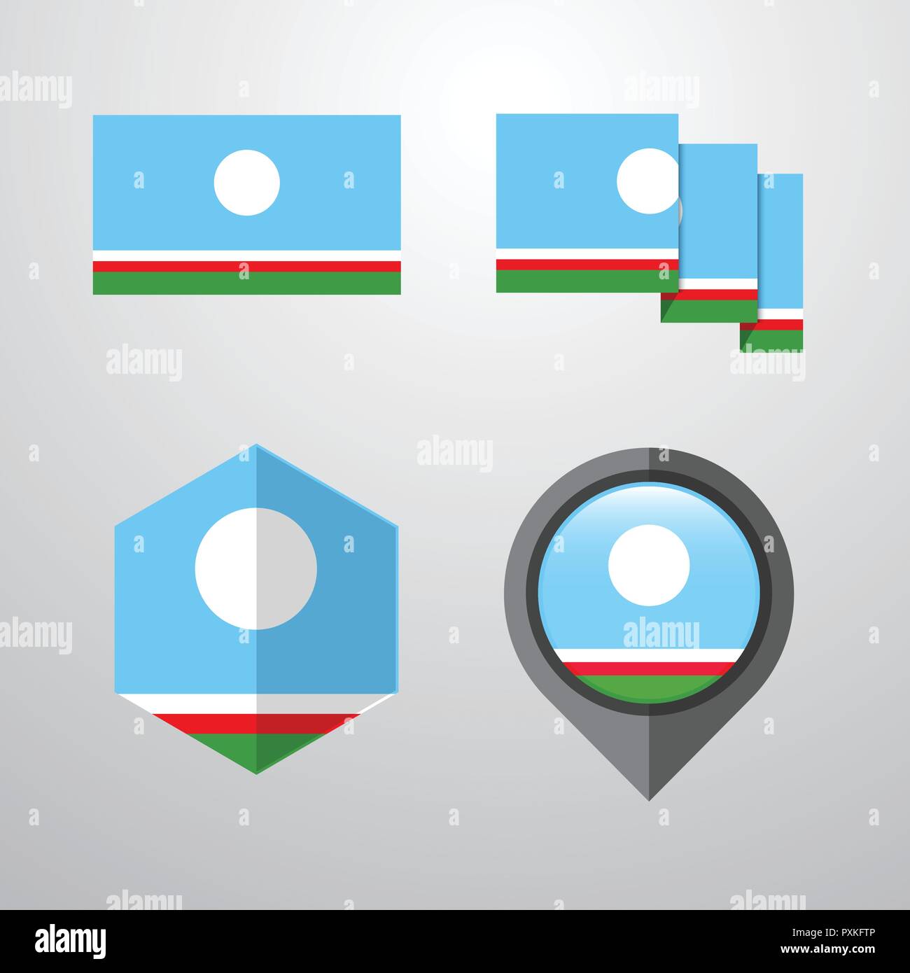 Vector map of sakha hi-res stock photography and images - Alamy