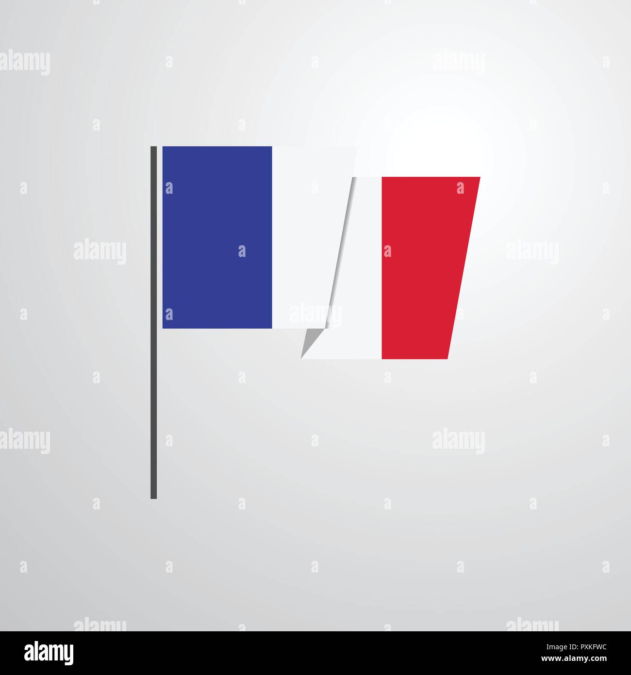 France waving Flag design vector Stock Vector Image & Art - Alamy