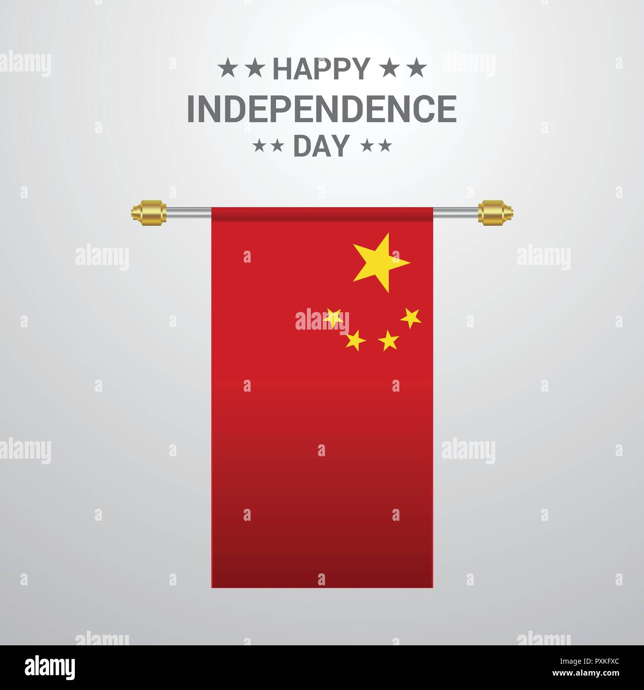 China Independence day hanging flag background Stock Vector Image & Art ...