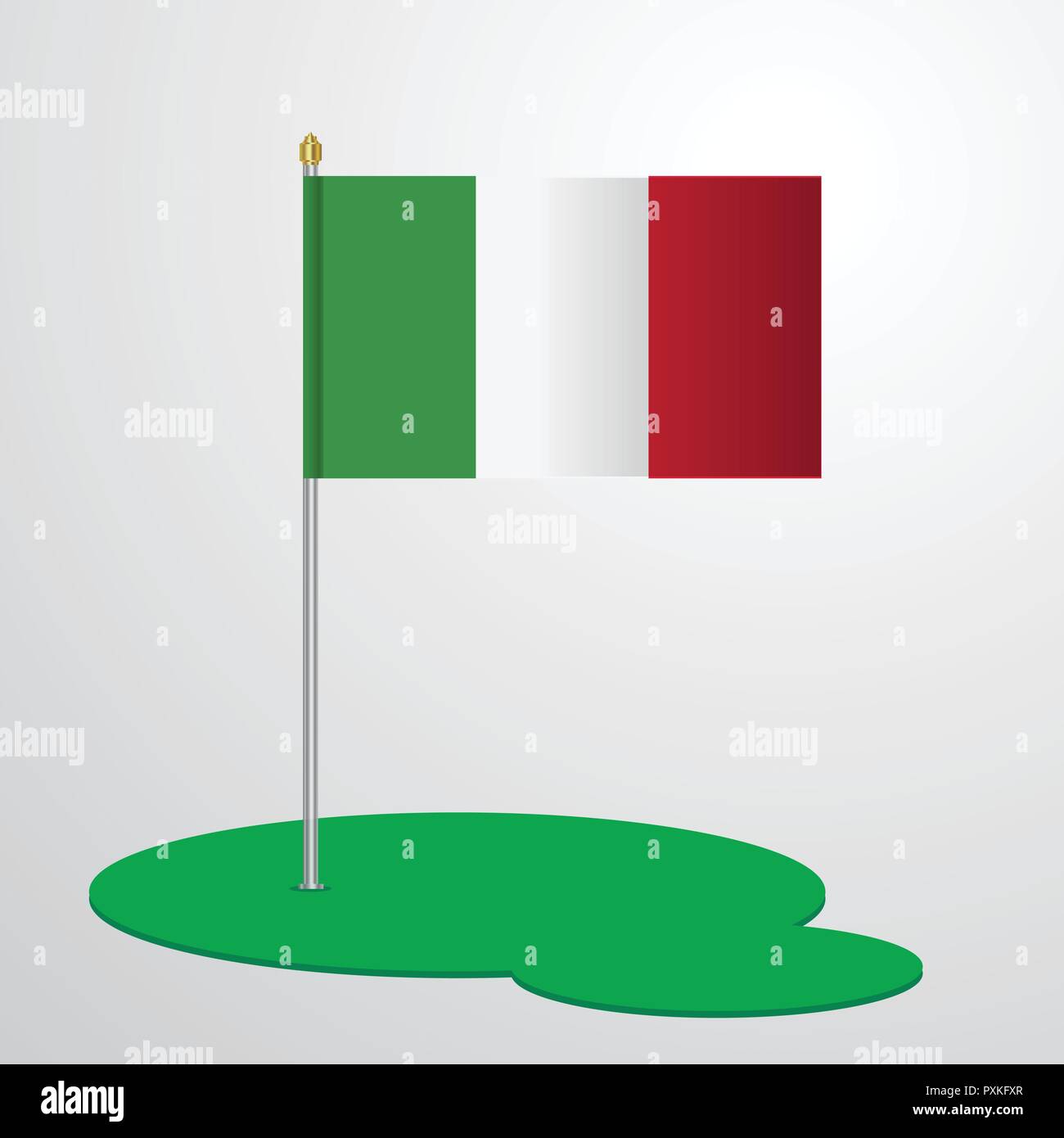 Italy Flag Pole Stock Vector Image & Art - Alamy