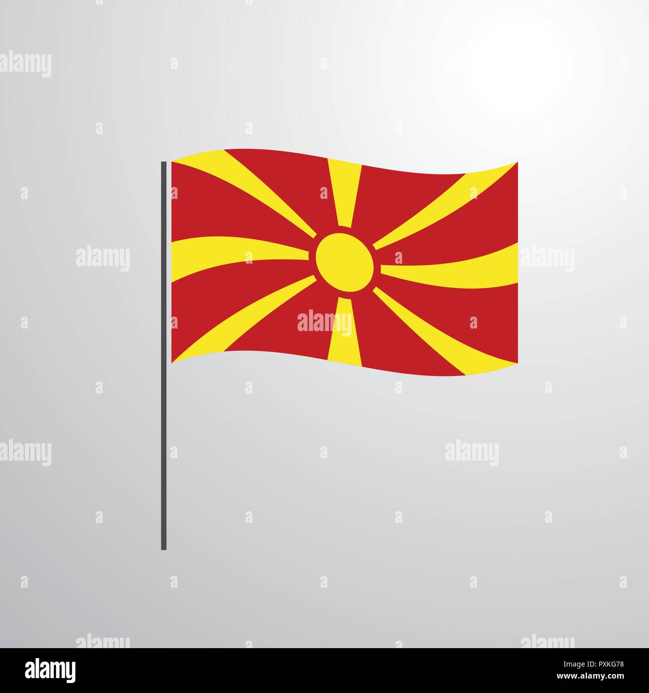 Wavy macedonian flag Stock Vector Images - Alamy