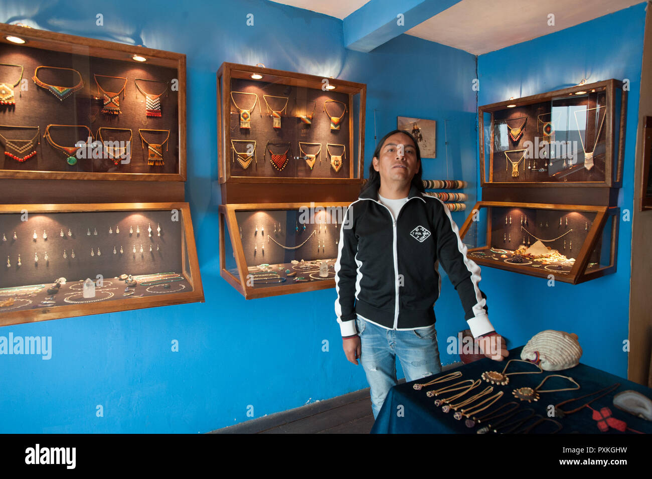 Ramiro Vargas Huaman in his studio in the San Blas district Stock Photo ...