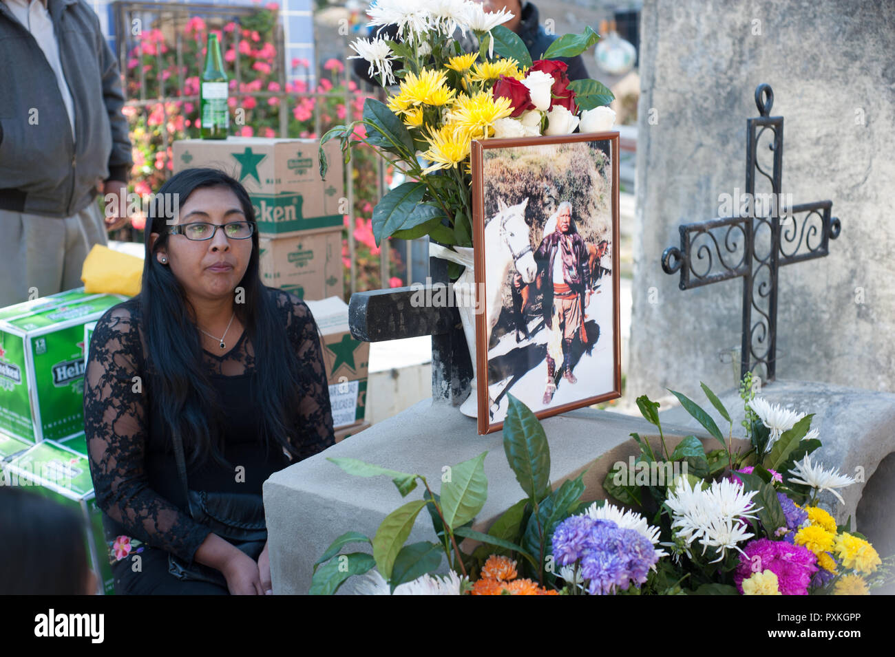 In the local cemetery during the traditional visit to the dancers ...