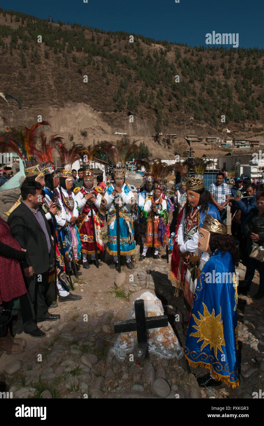 In the local cemetery during the traditional visit to the dancers ...