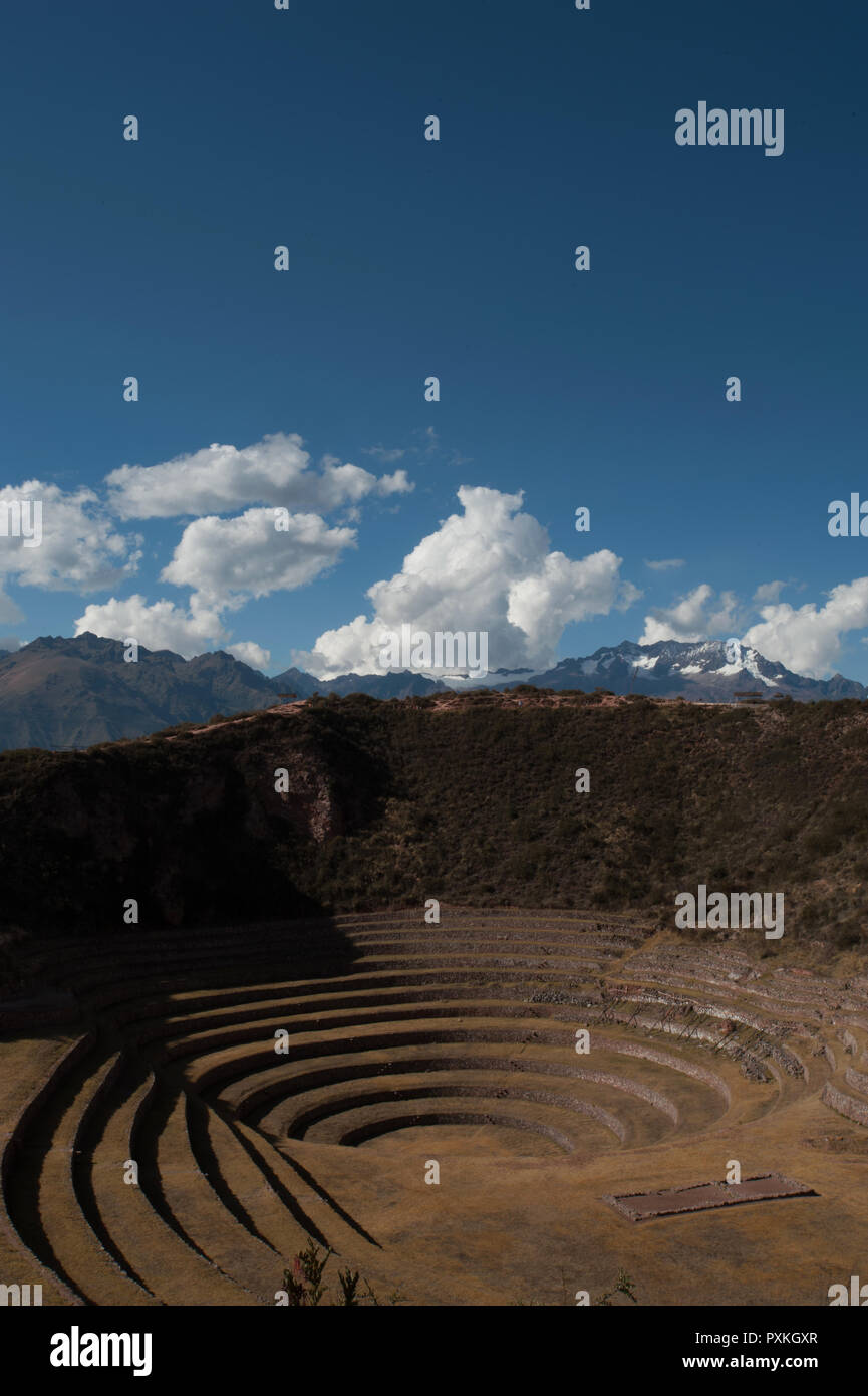 Moray, where the concentric circles were test-beds for crops Stock ...