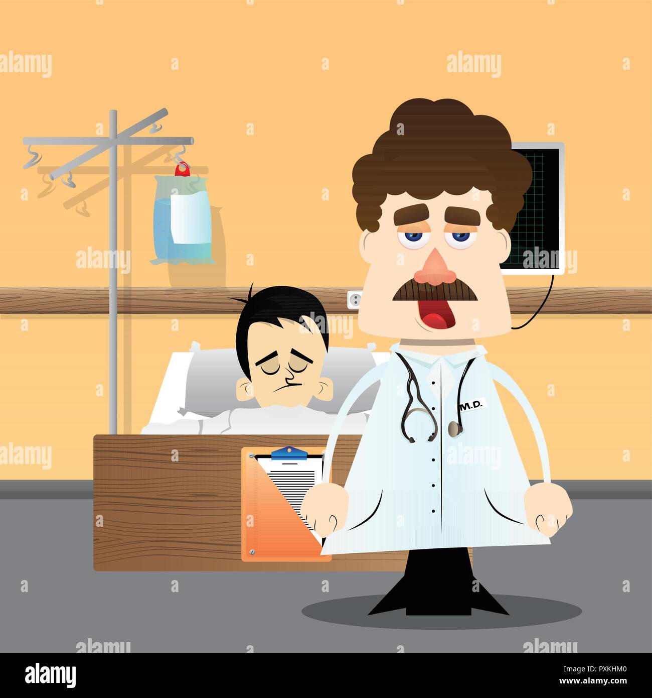 Doctor looking down Stock Vector Images - Alamy