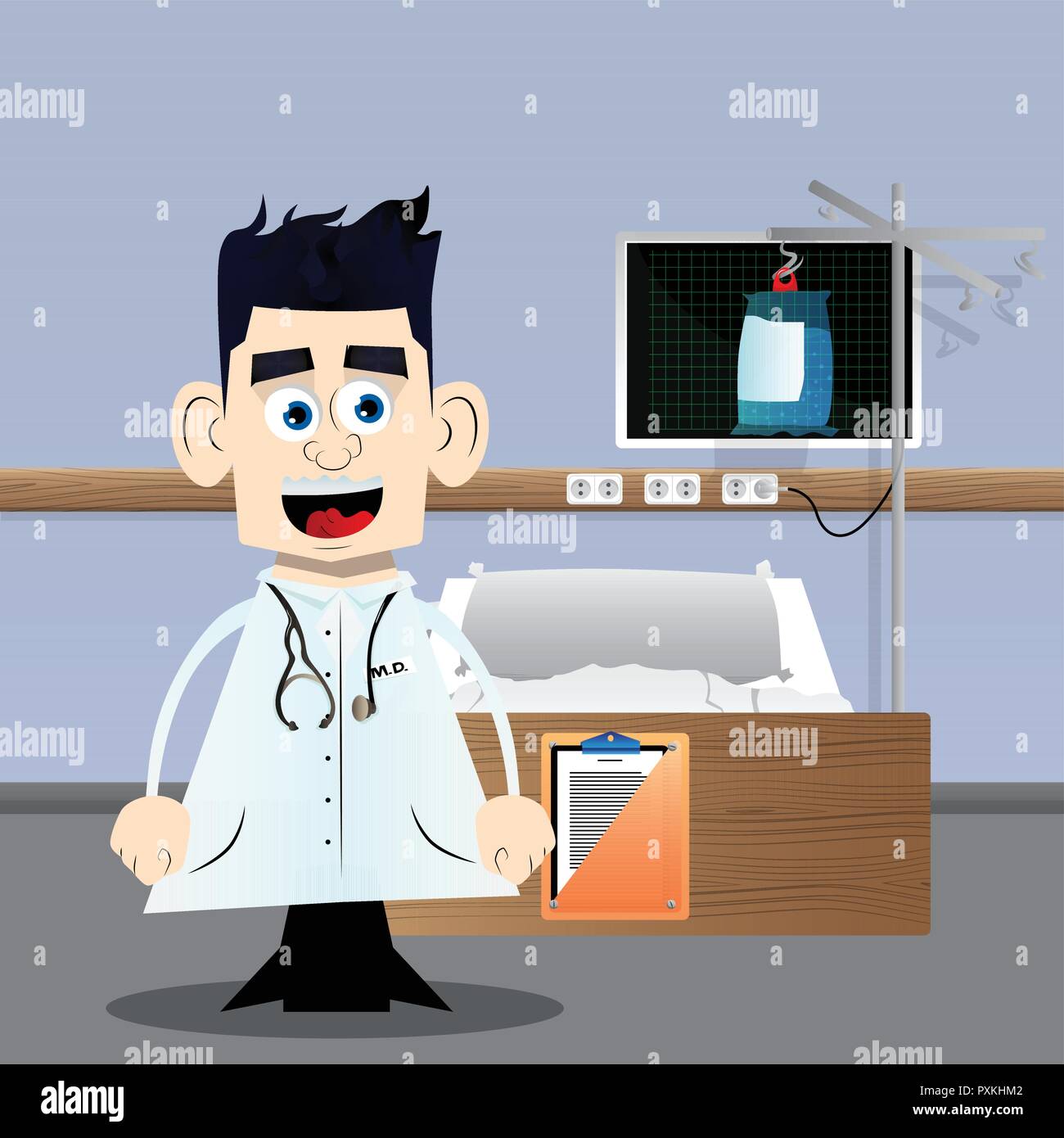 Doctor looking down Stock Vector Images - Alamy