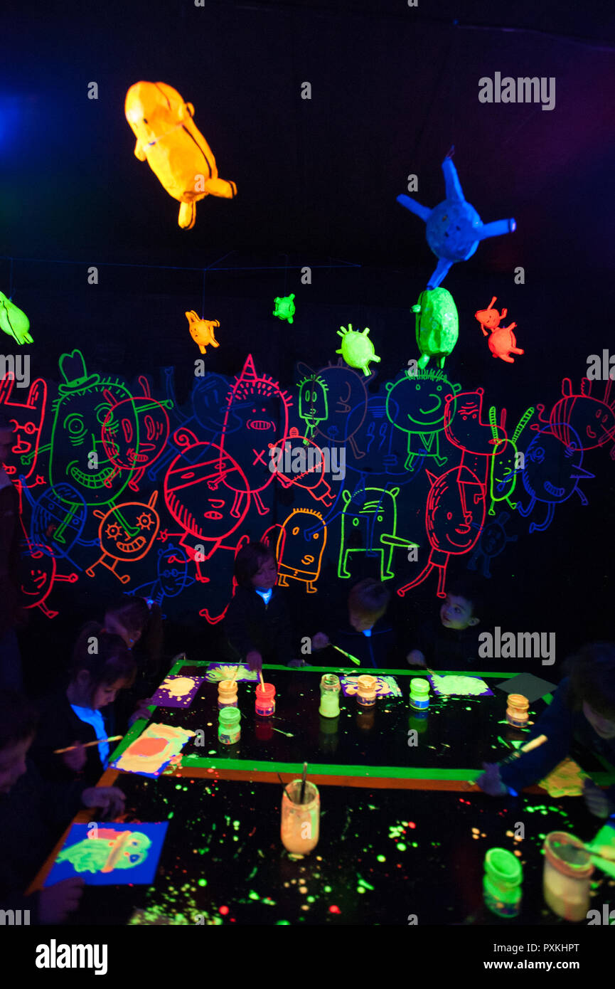 The exhibition of Liniers in the cultural center Borges Stock Photo - Alamy