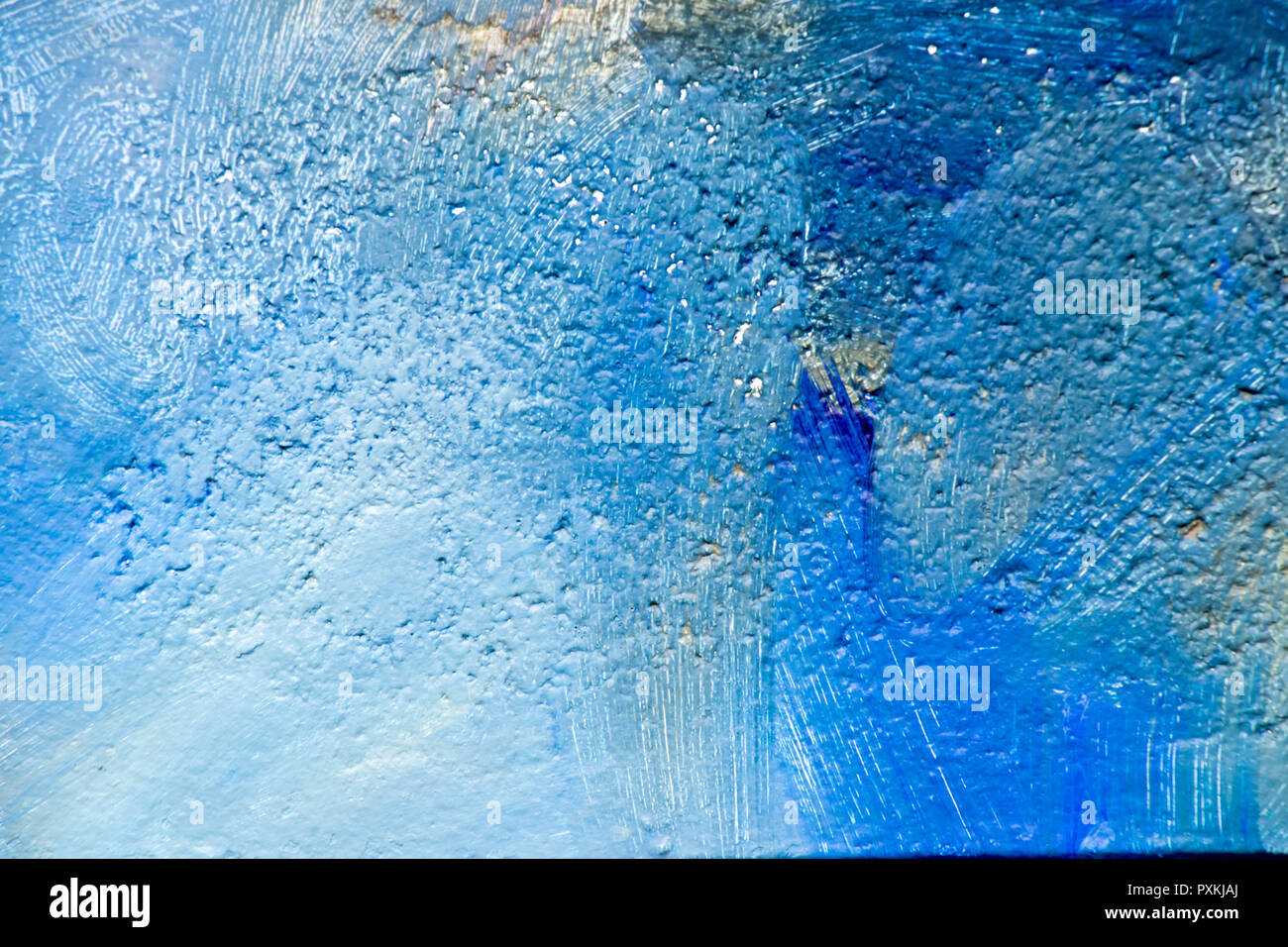 Abstract blue color painting on concrete block background Stock Photo ...