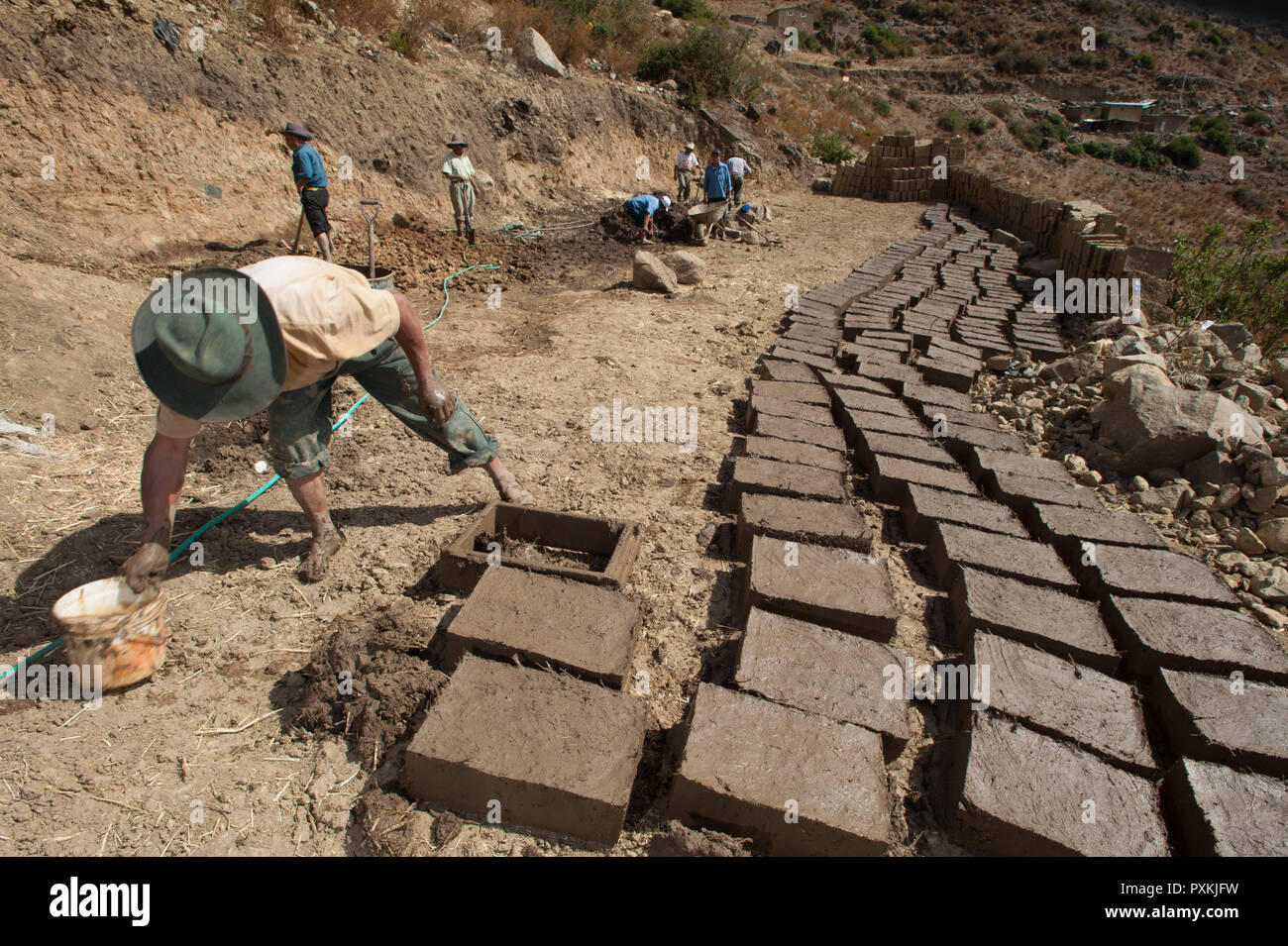 Adobe brick manufacturing hi-res stock photography and images - Alamy