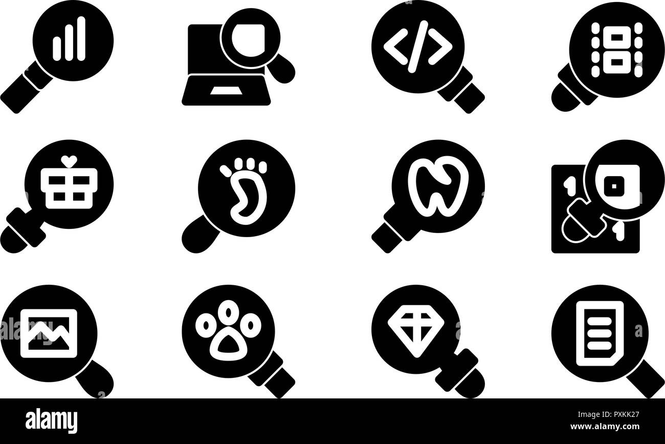 Search Icon Template Set Vector Sign Design Stock Vector Image & Art ...