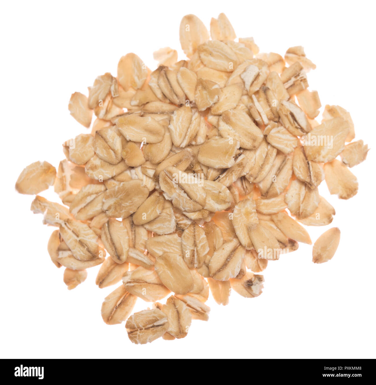 Oat flakes isolated on white background Stock Photo - Alamy