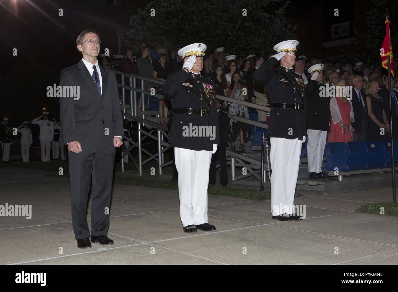 From left, Secretary of the Navy the Honorable Sean J. Stackley ...
