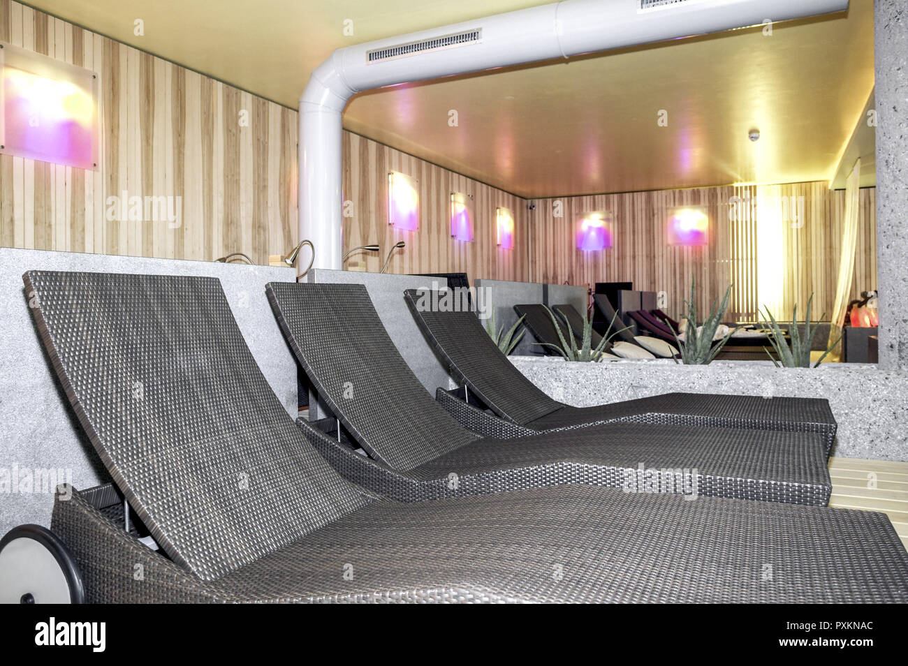 Rest room at a wellness hotel Stock Photo - Alamy