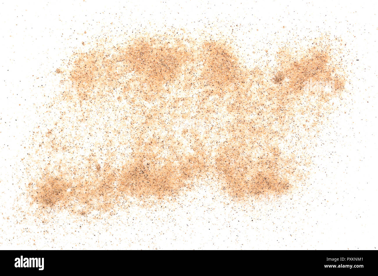 Sand isolated on white background Stock Photo - Alamy