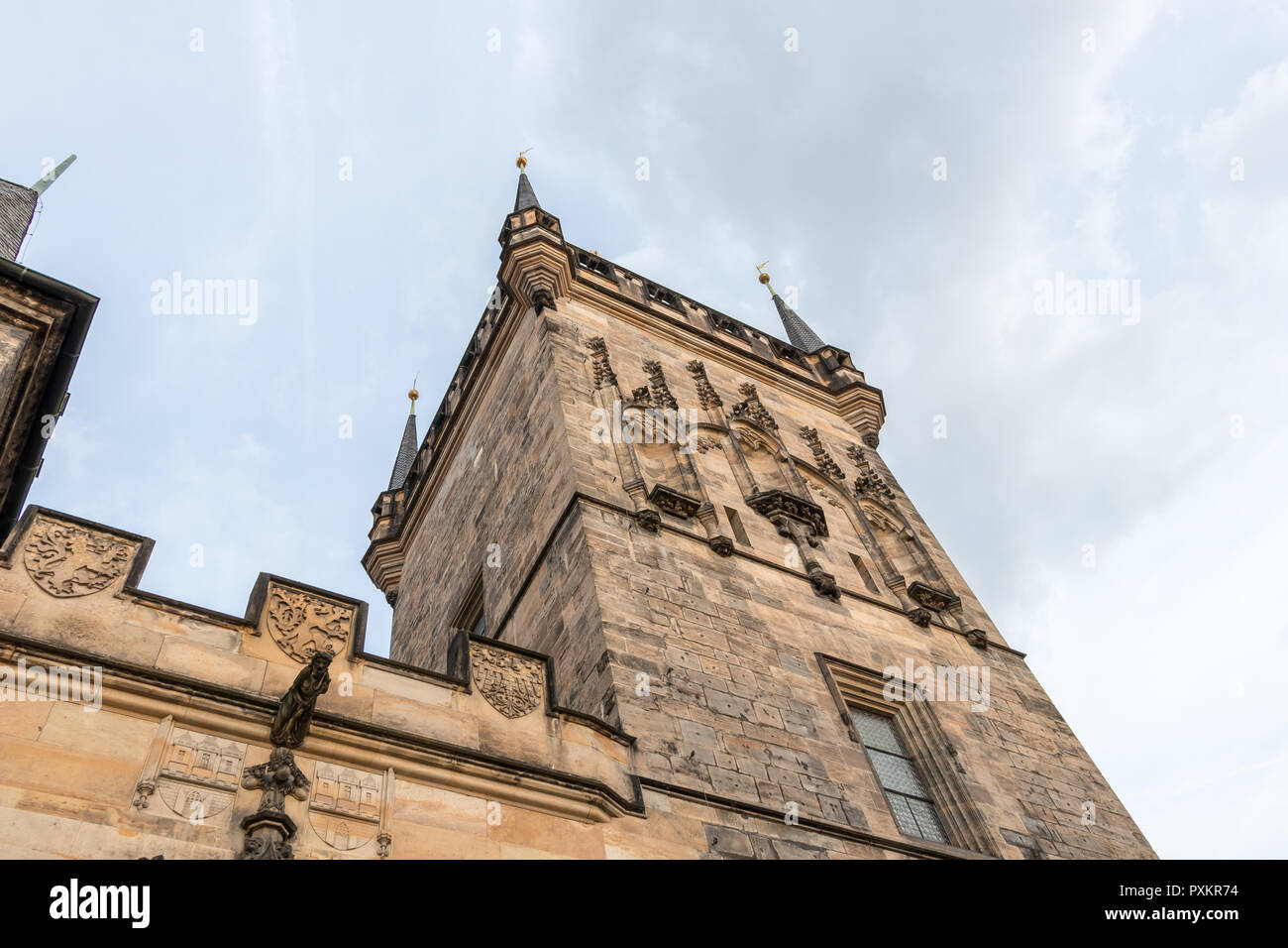 Picture of Lesser Town Bridge Tower, Prague, Czech Republic Stock Photo ...