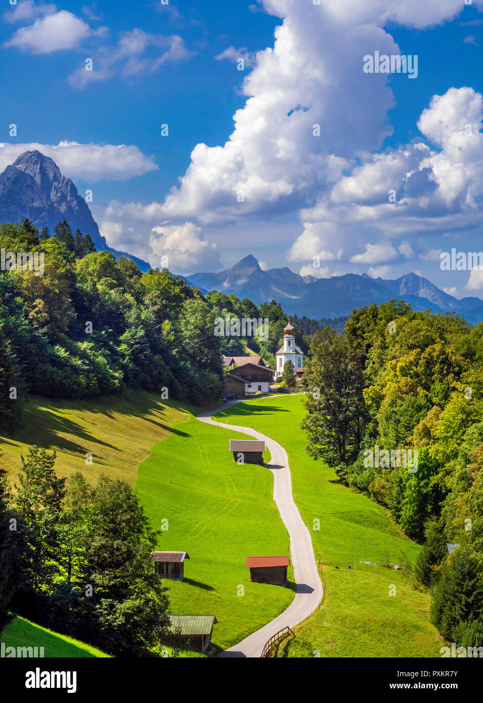 Wamberg village mount waxenstein hi-res stock photography and images ...