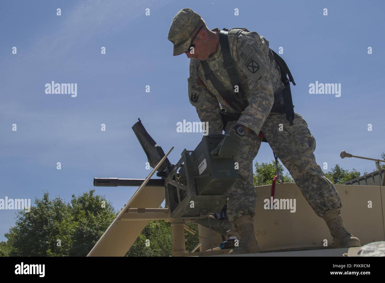 U.S. Army Sgt. Caleb Lefebvre, Alpha Troop, 172nd Cavalry Regiment ...