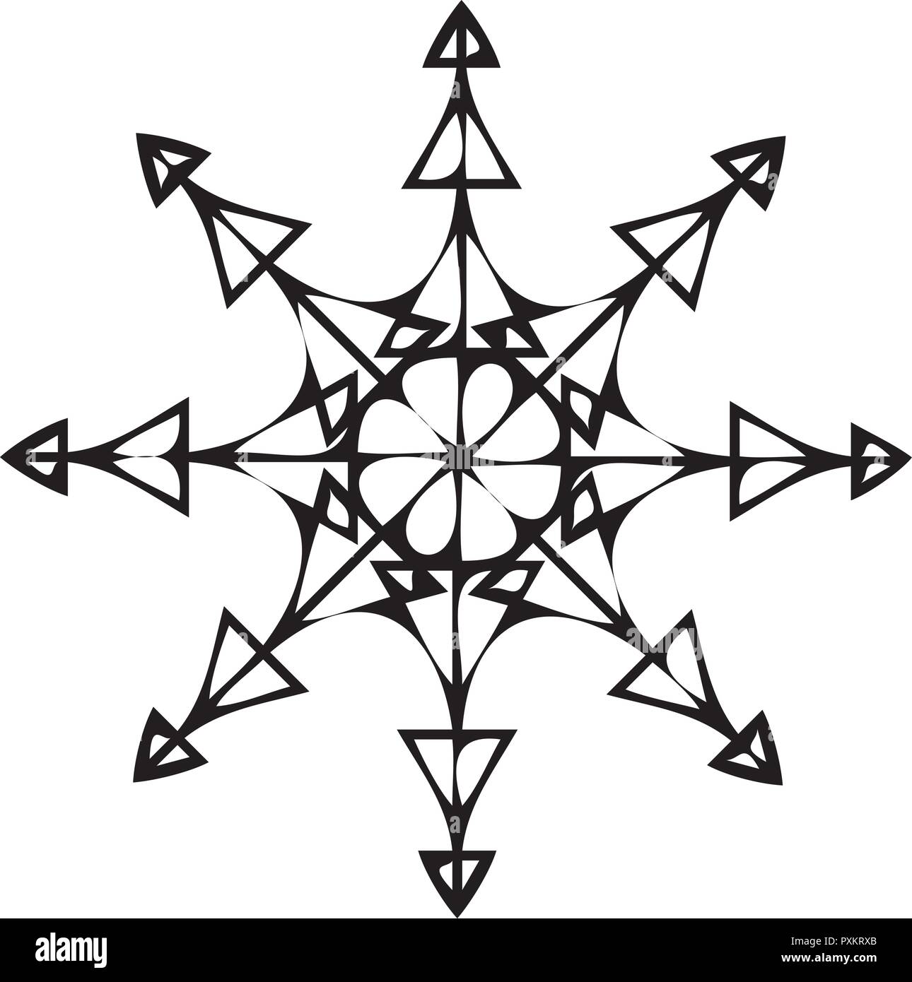 Snowflake icon, vector simple flat single color isolated on white ...