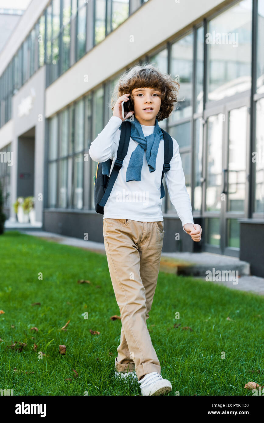 Cute preteen boy talking hi-res stock photography and images - Alamy