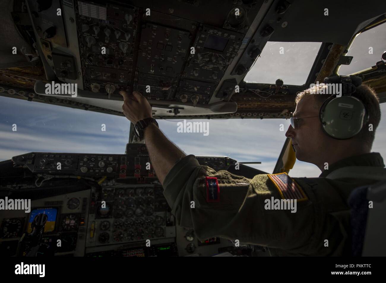 U.S. Air Force 1st Lt. Evan Menchen, 350th Air Refueling Squadron pilot ...