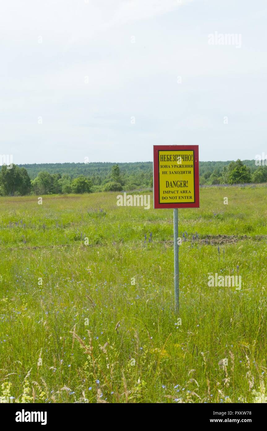 Warning sign marks impact hi-res stock photography and images - Alamy