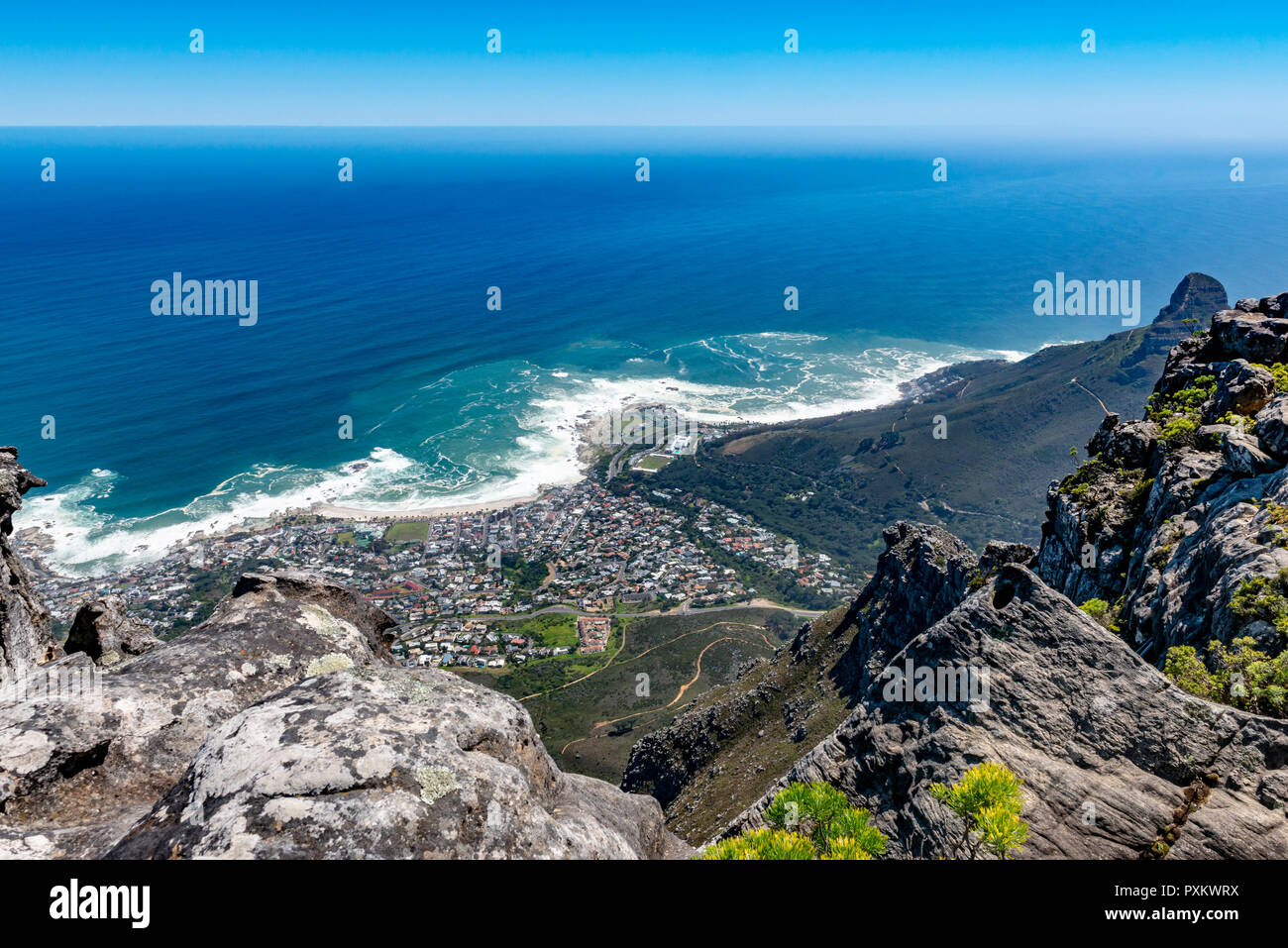 A view of Cape Town from Table Mountain, South Africa Stock Photo - Alamy