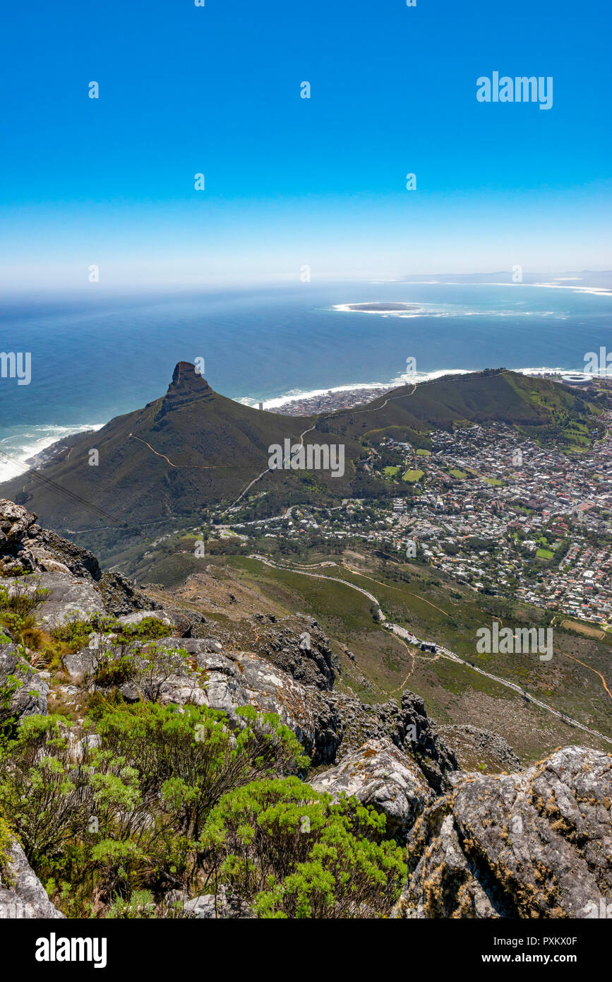 A view of Cape Town from Table Mountain, South Africa Stock Photo - Alamy