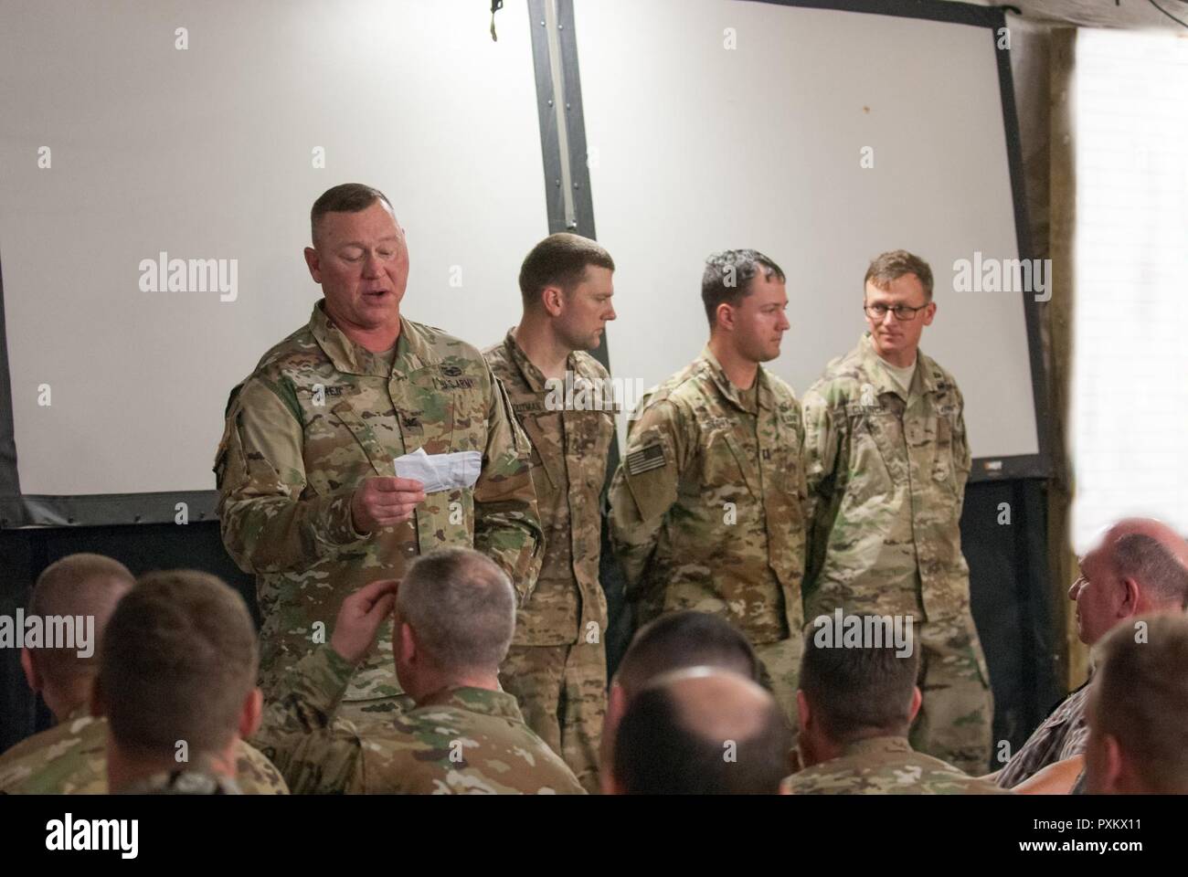 North Carolina Army National Guard Col. Timothy Aiken, commander of the ...