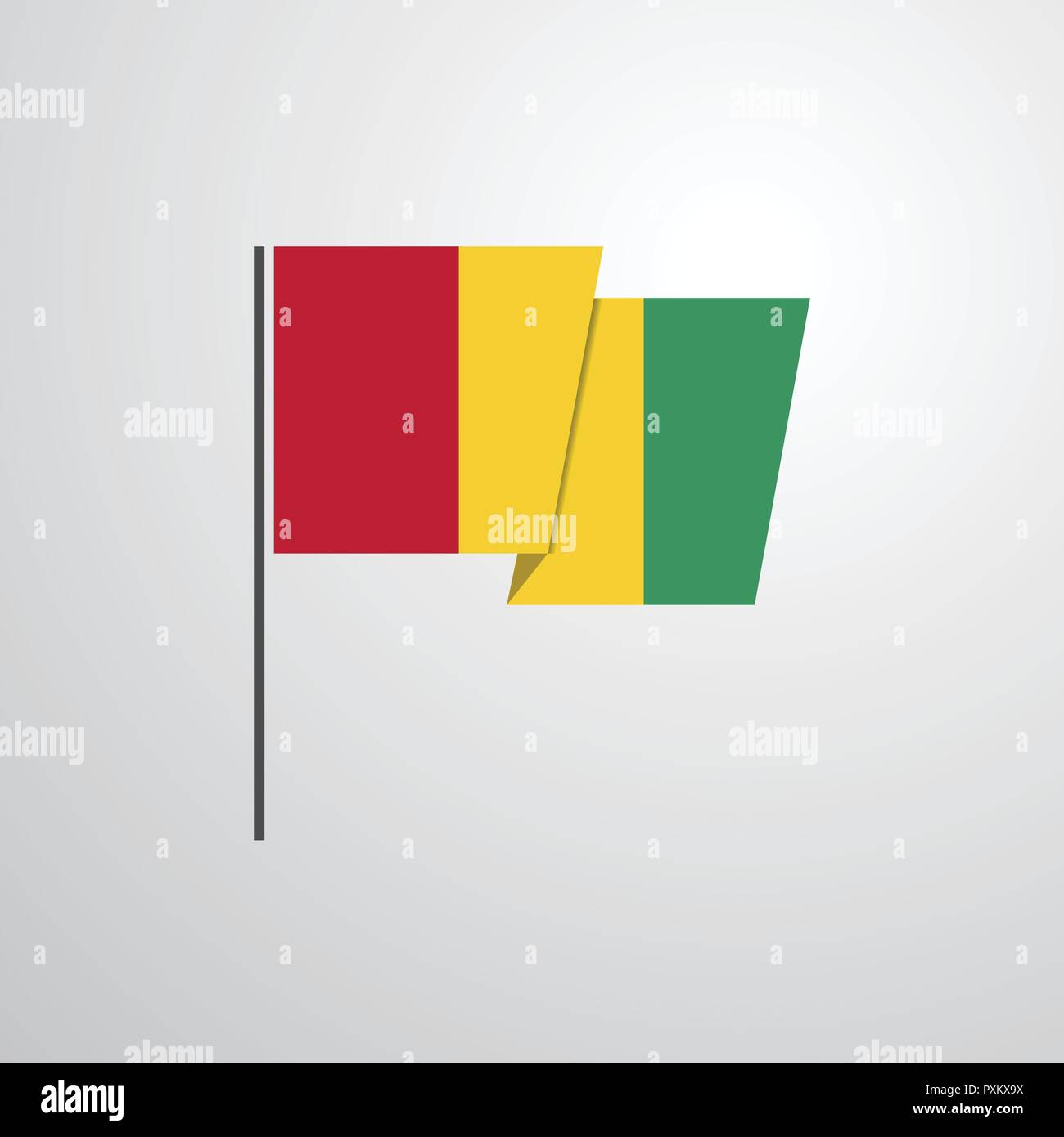 Wavy guinean flag Stock Vector Images - Alamy