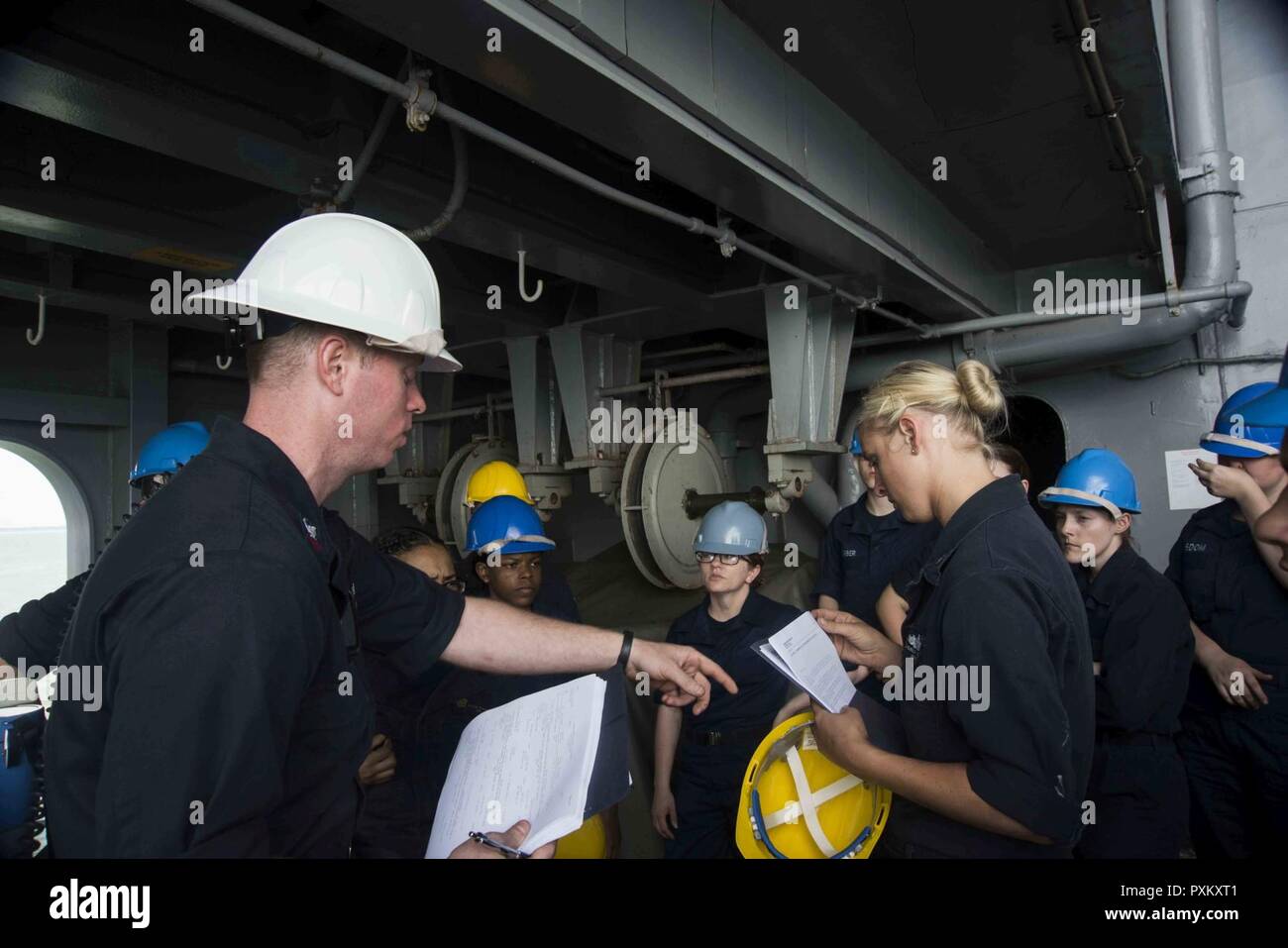 NORFOLK, Va. (June 5, 2017) Seaman Destiny Jordan, left, and Seaman ...