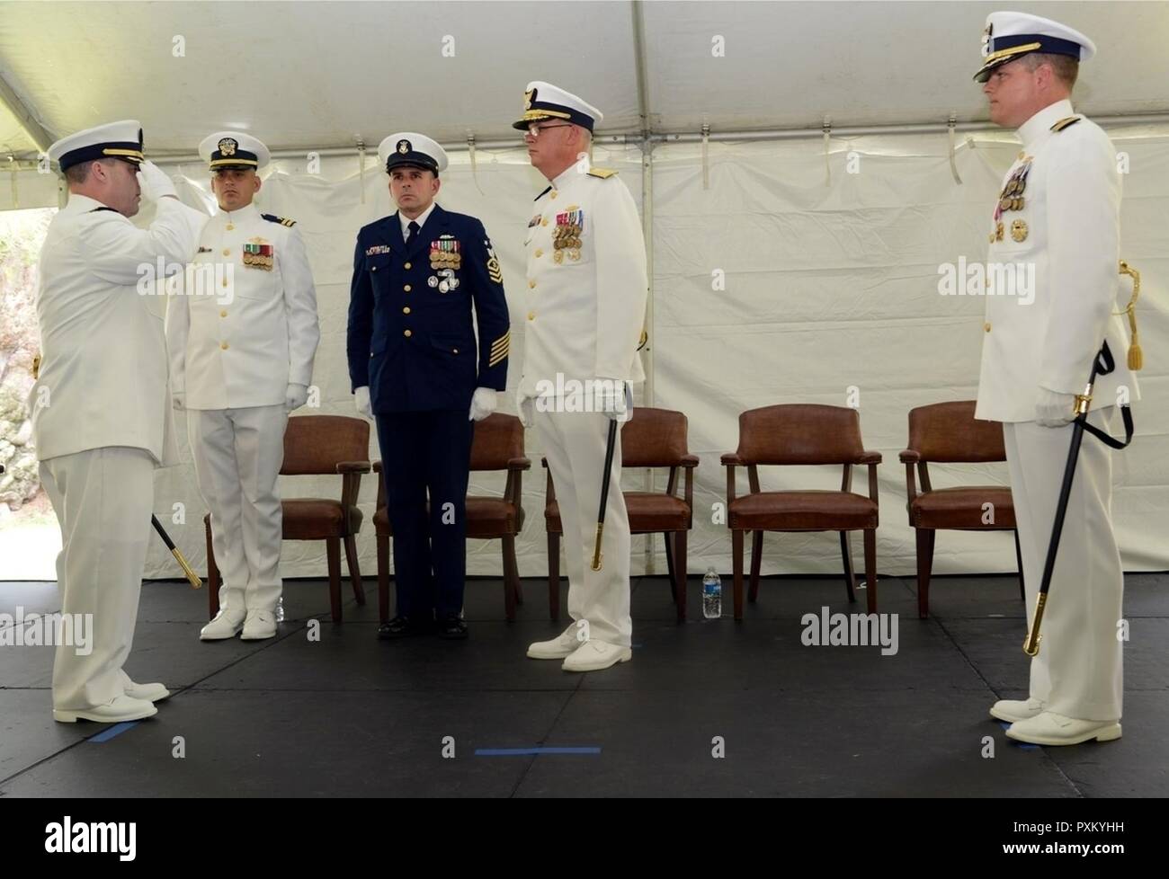 From left to right: Capt. Eric P. King assumes command of Sector San ...