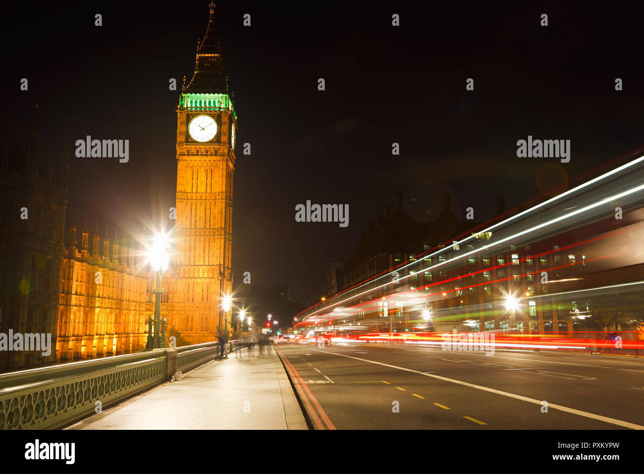 Traffic in night London, UK Stock Photo - Alamy