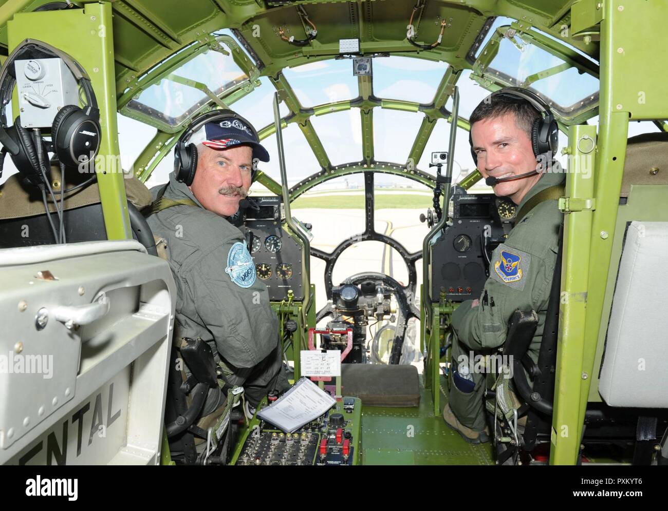Mark Novak, left, a B-29 Superfortress pilot and Brig. Gen. Paul ...
